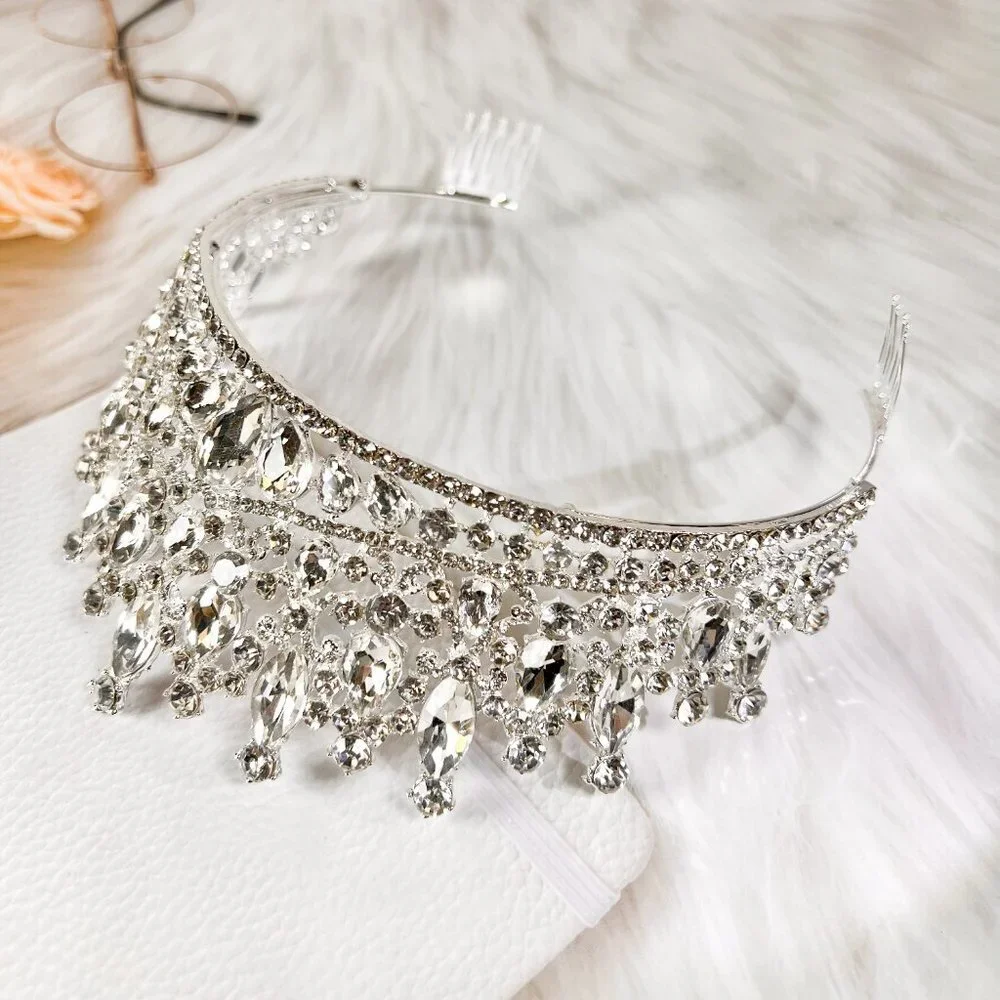 Accessories | Crown For Women And Girls Silver Tiara Hair Jewelry ...